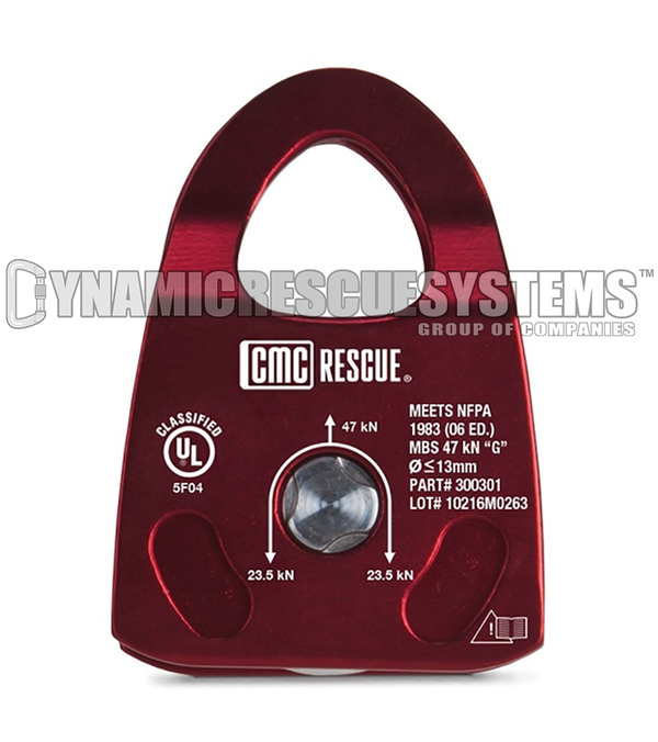 Personal Single Rescue Pulley - NFPA, Burgundy, CMC - Dynamic Rescue ...
